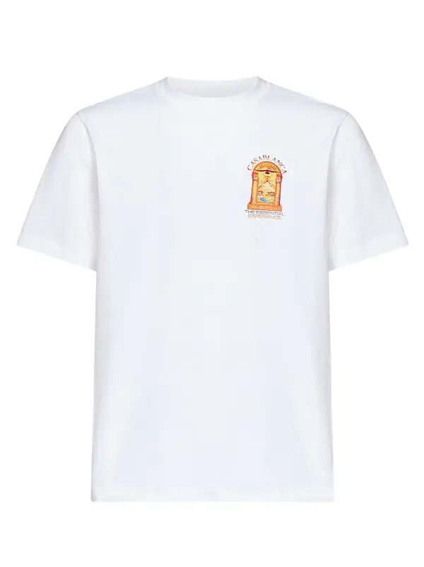 Casablanca White Jersey Hermons Mirage Arch Printed T-shirt - Multicolor