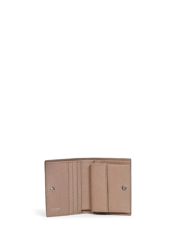FERRAGAMO Warm Taupe Gancini Compact Wallet