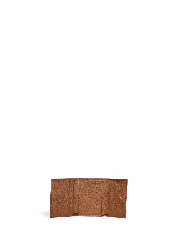 Dolce & Gabbana Caramel Dauphine Leather French Flap Wallet - Multicolor