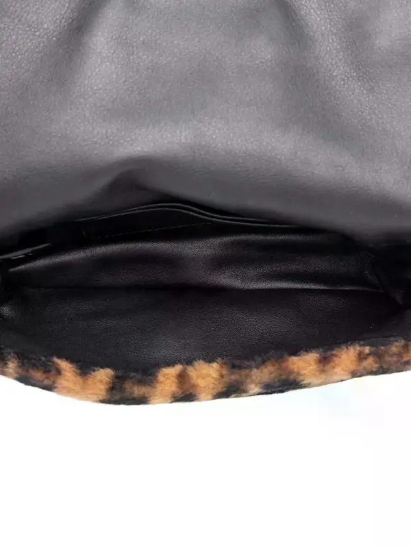 Fendi 2010-2026 Mini Zucca Shearling Baguette Satchel