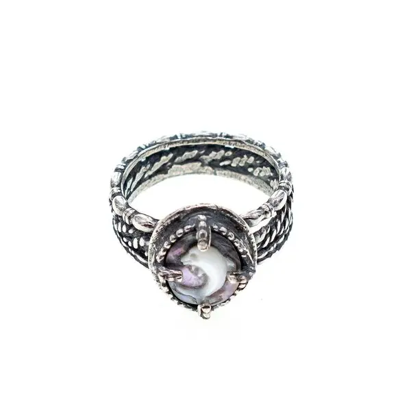 GEM KINGDOM Dolphin Cameo Ring Grey
