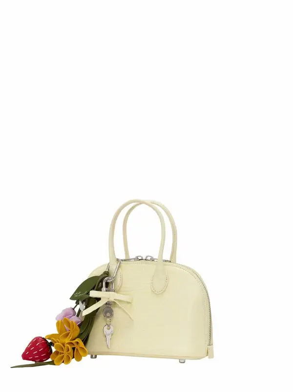 SELF-PORTRAIT Yellow Mini Bag With Shoulder Strap And Charms