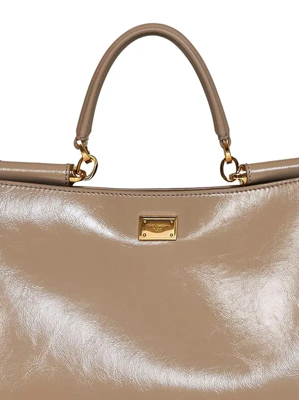 Dolce & Gabbana Taupe Vittoria Medium Handbag With Shoulder Strap