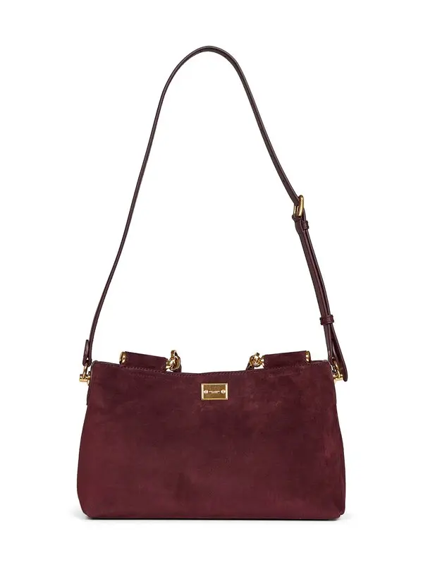 Dolce & Gabbana Burgundy Vittoria Medium Handbag With Shoulder Strap