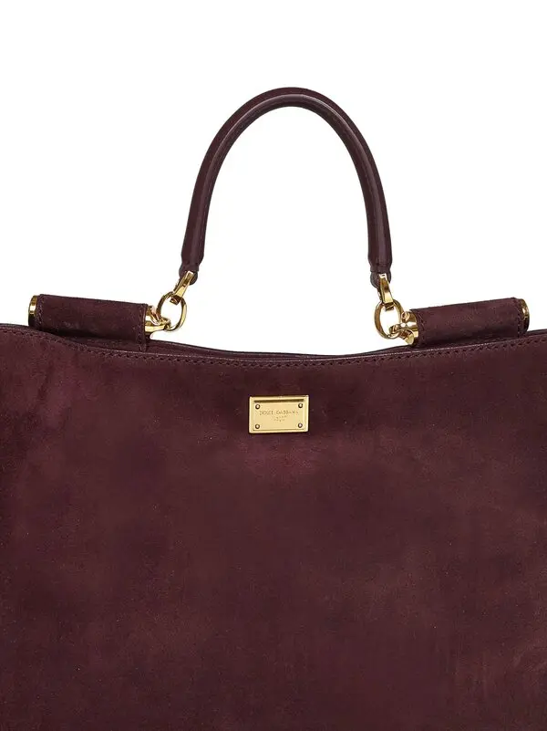 Dolce & Gabbana Burgundy Vittoria Medium Handbag With Shoulder Strap