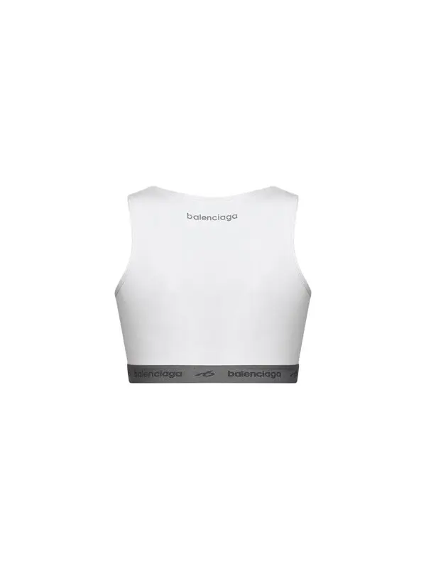 Balenciaga White Techwear Bra Tank Top
