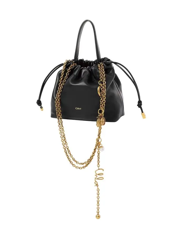Chloé Black Icons Mini Shoulder Bag With Chain