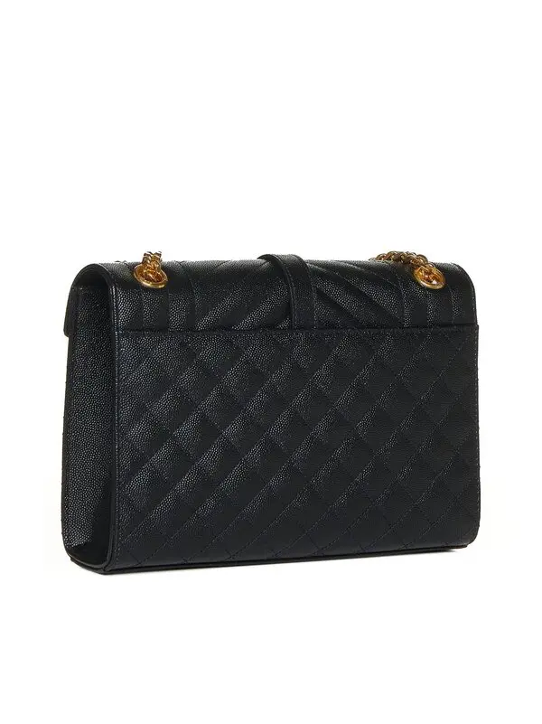 Saint Laurent Envelope Quilted Leather Medium Bag