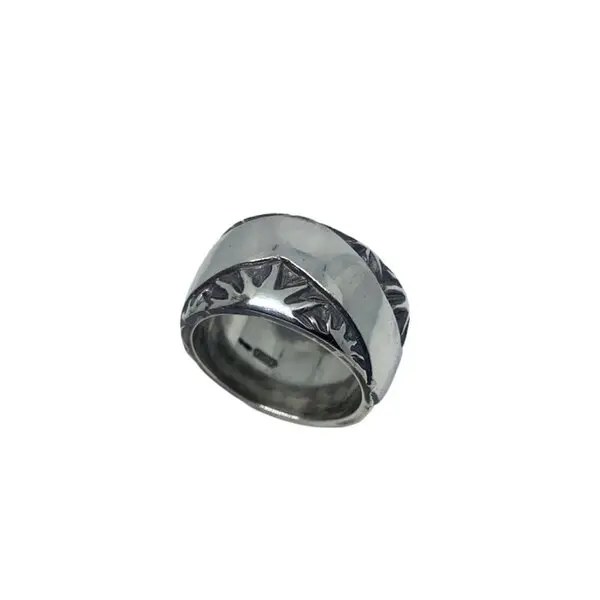 TG-JEWELLERY BY TAMARA GERVASIO Sunburst Chuncky Sterling Silver - Black/silver