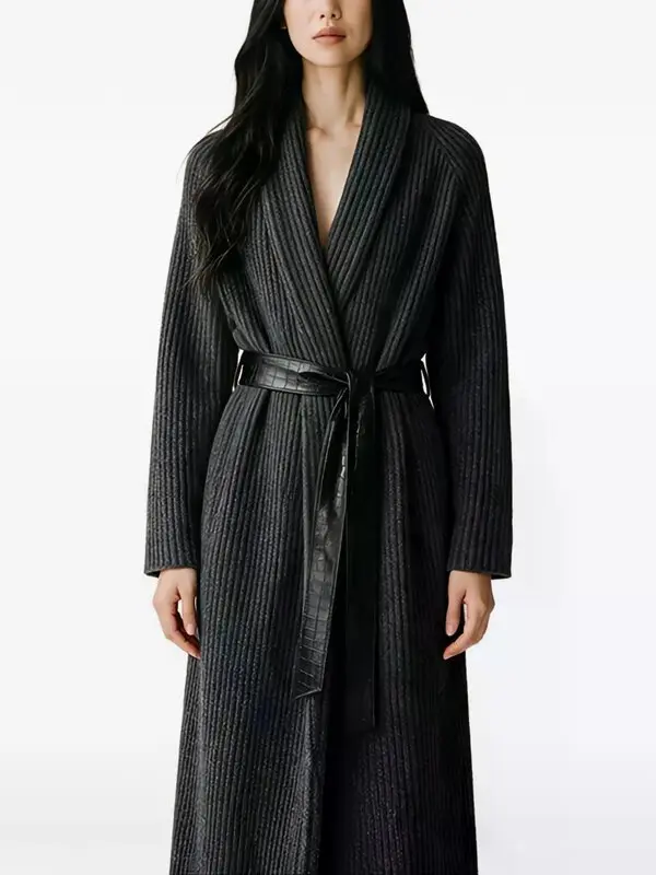 Magda Butrym Ribbed Belted Coat