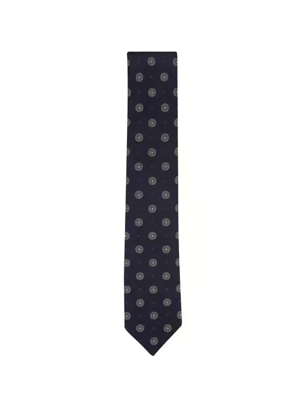 Zegna Geometric-print Tie - Blue