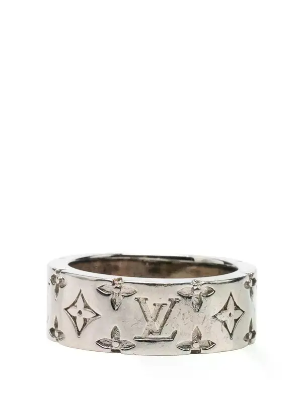 LOUIS VUITTON 2024 Brass Mosaic Ring M Costume Ring - Silver