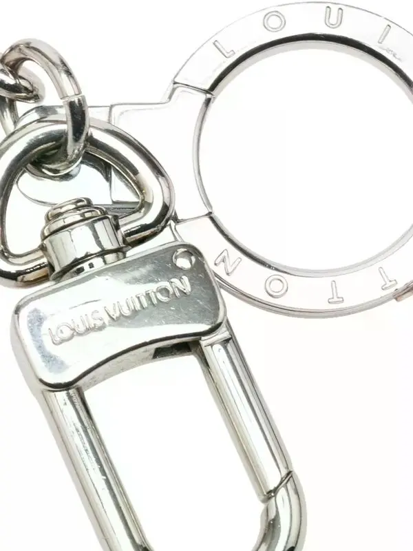 LOUIS VUITTON 2009 Stainless Steel Initials Holder And Bag Charm Key Chain