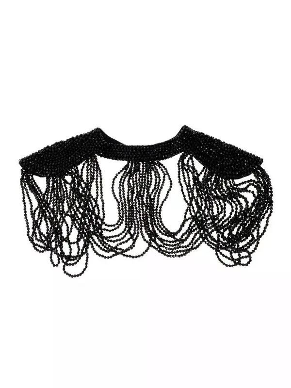 FORTE_FORTE Beaded Fringed Necklace