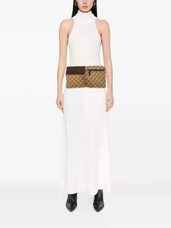 Gucci 2000-2015 Gg Canvas Double Pocket Belt Bag - Neutrals