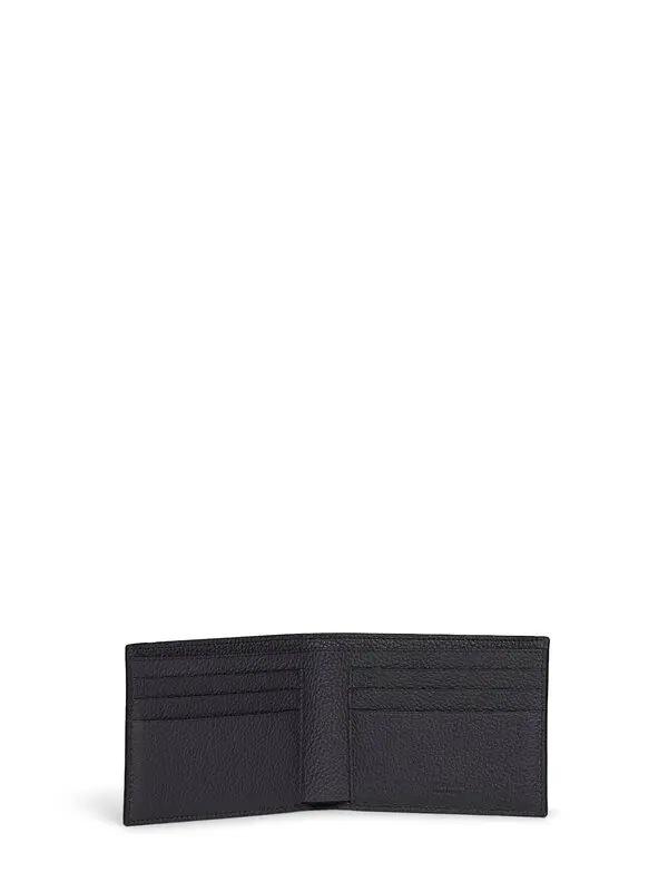 FERRAGAMO Black And Grey Monogram Wallet