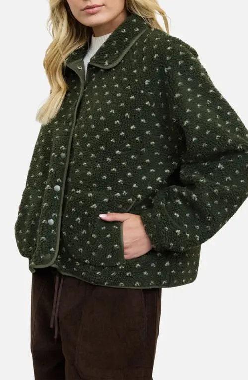 J.O.A. Dotted High Pile Fleece Jacket