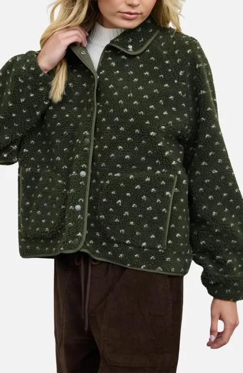 J.O.A. Dotted High Pile Fleece Jacket