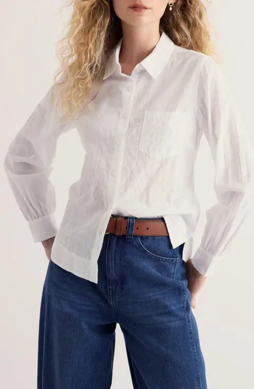 SEASALT CORNWALL Isla Organic Cotton Button-up Shirt - Salt