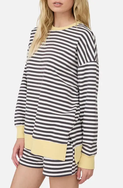J.O.A. Striped Rib Short Set