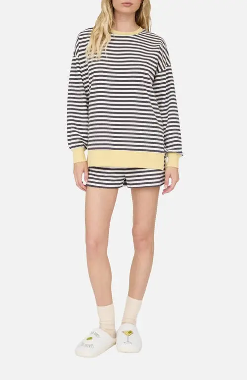 J.O.A. Striped Rib Short Set