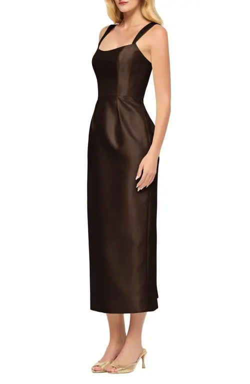 Alfred Sung Jordyn Satin Twill Midi Dress