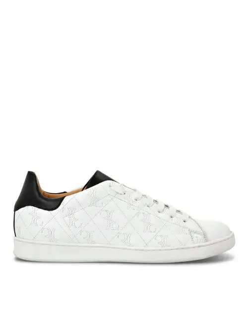 BILLIONAIRE Quilted Logo Leather Low-top Sneakers