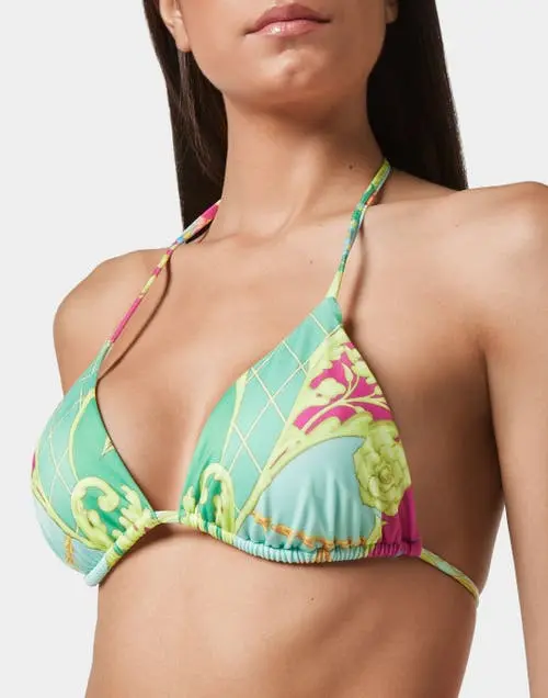Philipp Plein Baroque Print Triangle Bikini New Baroque