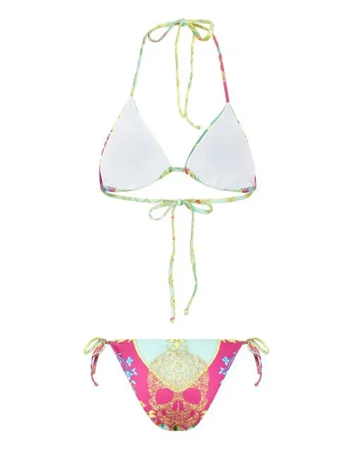 Philipp Plein Baroque Print Triangle Bikini New Baroque