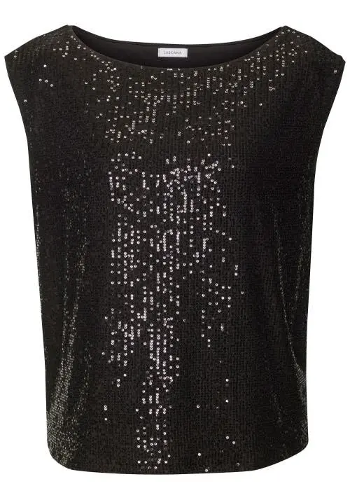 LASCANA Convertible Neckline Sequin Top