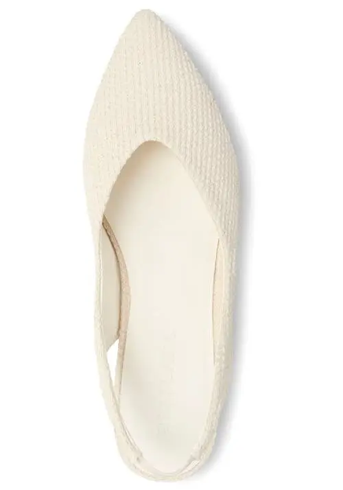 LASCANA Textured Slingback Ballet Flats