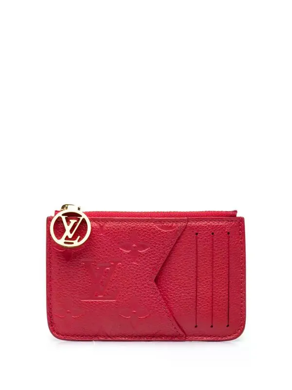 LOUIS VUITTON 2007-2026 Monogram Empreinte Romy Card Holder - Red