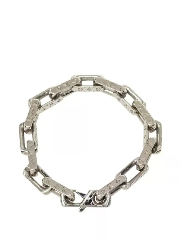 LOUIS VUITTON 2020 Stainless Steel Monogram Chain Bracelet L Costume Bracelet