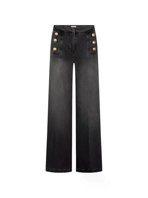 Seductive Bridget Button-embellished Jeans