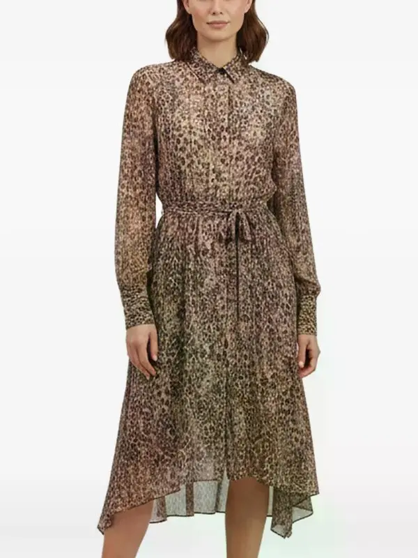 ALLSAINTS Lizzy Patch Leopard-print Dress - Neutrals