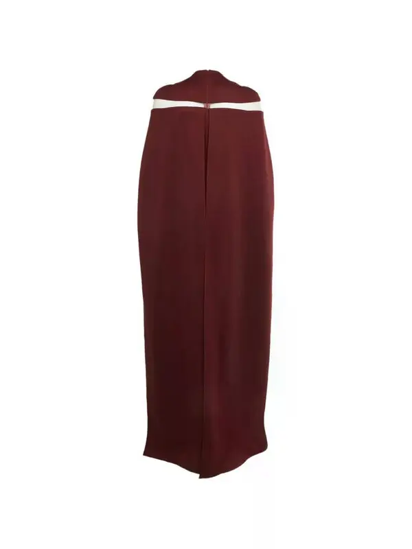 CHATS BY C.DAM Cape-detail Maxi Dress - Red