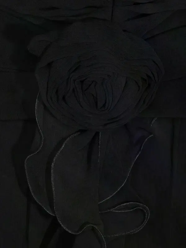 Blumarine Ruffled Rose-detail Maxi Dress