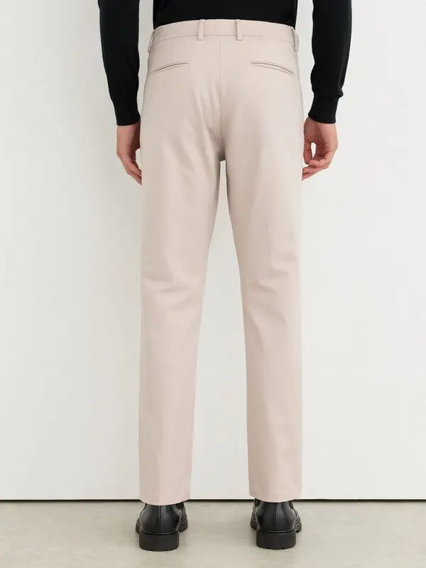REISS Eastbury Slim Fit Cotton Blend Chinos - Stone
