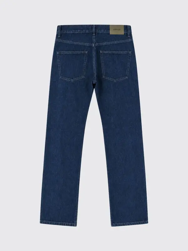 Aspesi Mid-rise Tapered Fit Cotton Jeans With Five Pockets