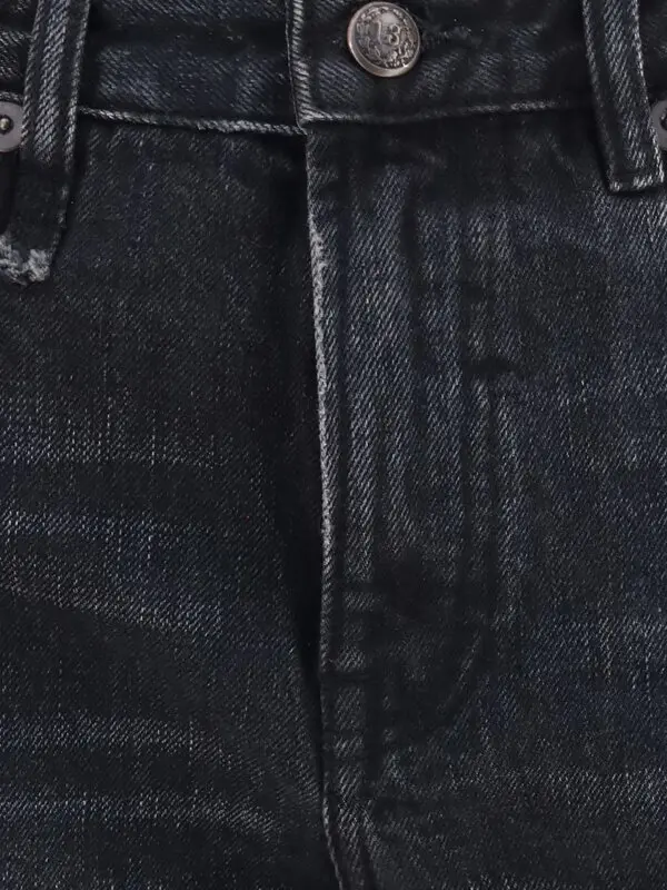 R13 Mid-rise Straight Five-pocket Jeans In Cotton Denim