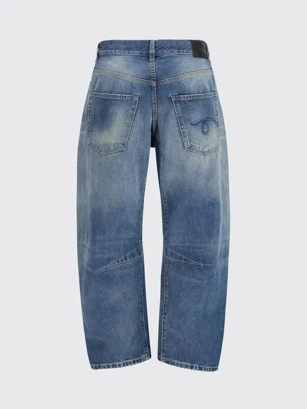 R13 Mid-rise Baggy Five-pocket Jeans In Cotton Denim - Blue