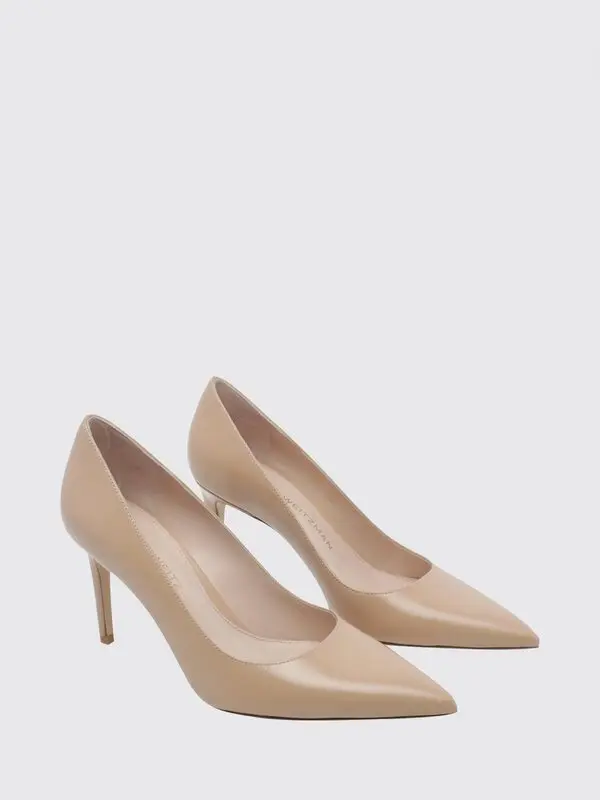 STUART WEITZMAN Power Smooth Calf Leather Pumps With Stiletto Heel