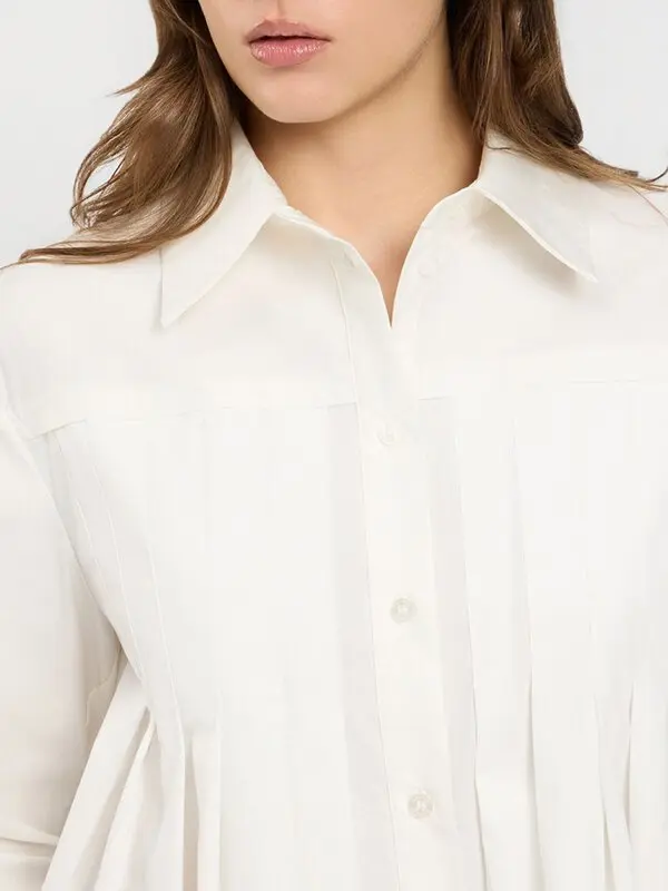 TWINSET Cotton Shirt With French Collar And Long Sleeves