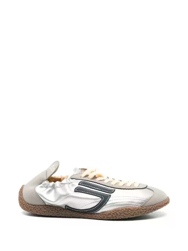 PURAAI Logo-patch Metallic Sneakers - Silver