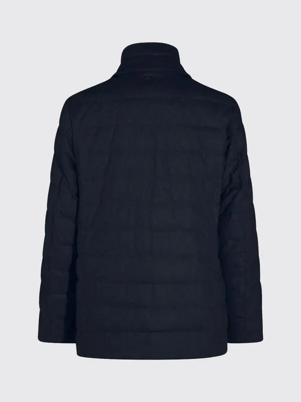 Herno Quilted Stretch-nylon Single-breasted Blazer With Bib - Navy