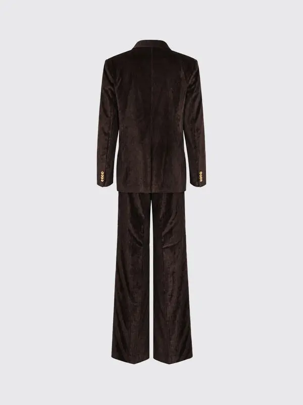 Tagliatore Double-breasted Corduroy Velvet Trouser Suit With Classic Lapels