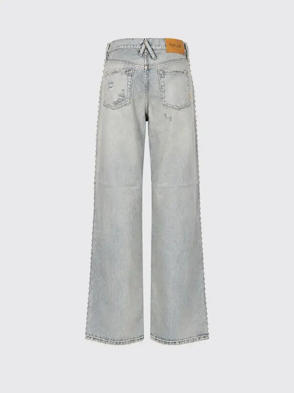 CYCLE Mila Mid-rise Straight Jeans In Denim With Studs And Embroidery