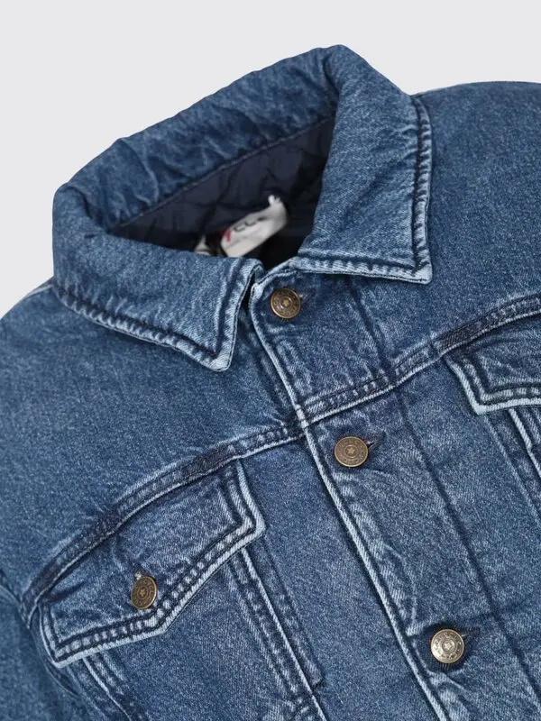 CYCLE Cotton Denim Shirt Jacket With Slit Pockets