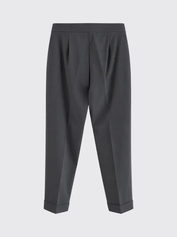 Herno Skinny Crêpe Trousers With Mid-rise Waist And Slash Pockets