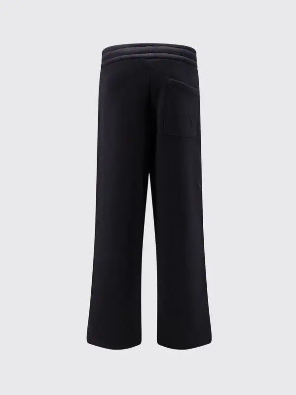 AMI Paris Embroidered Monogram Cotton Blend Joggers By - Black